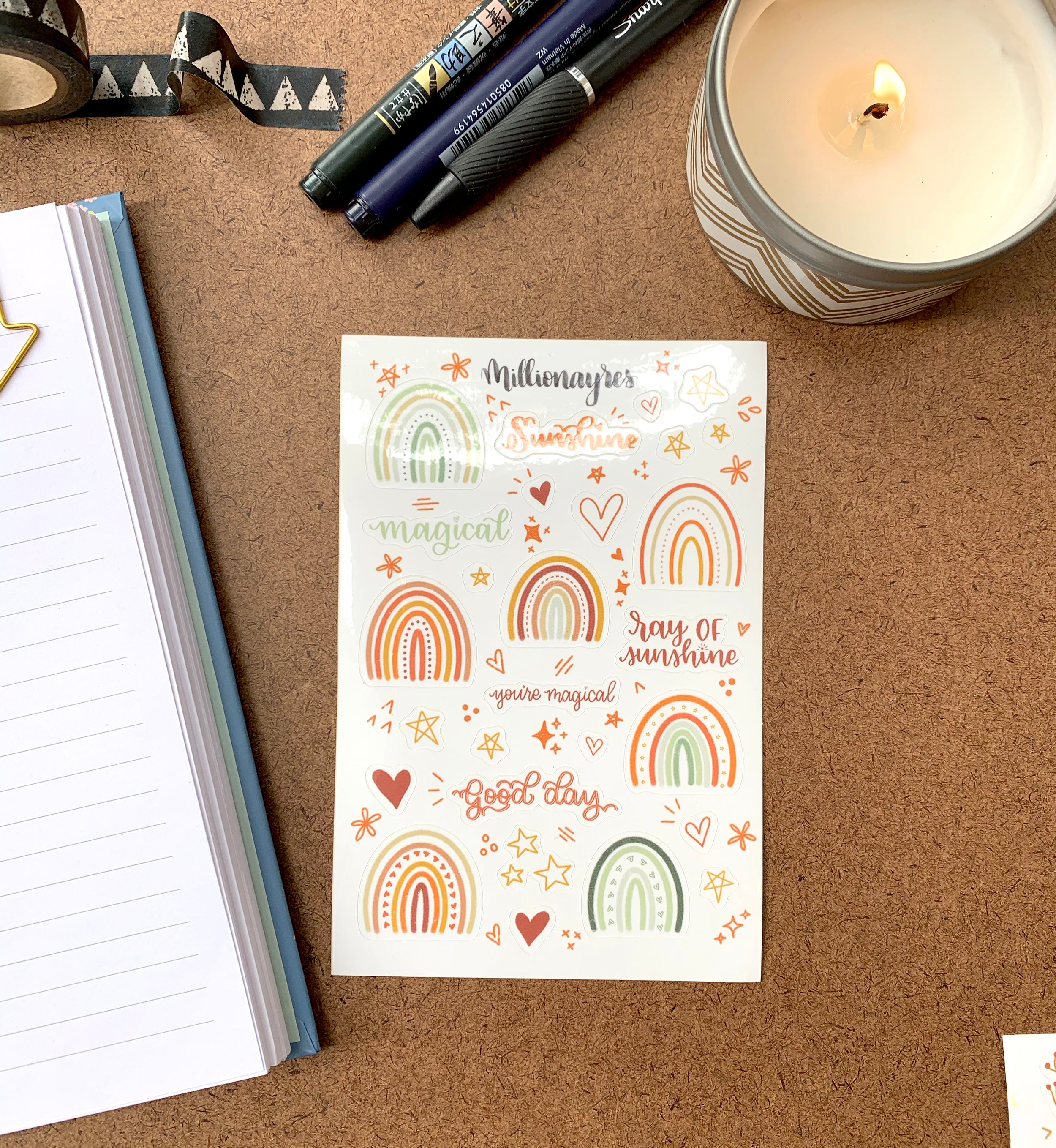 Rainbow Sticker Sheet – MillionAyres Handmade