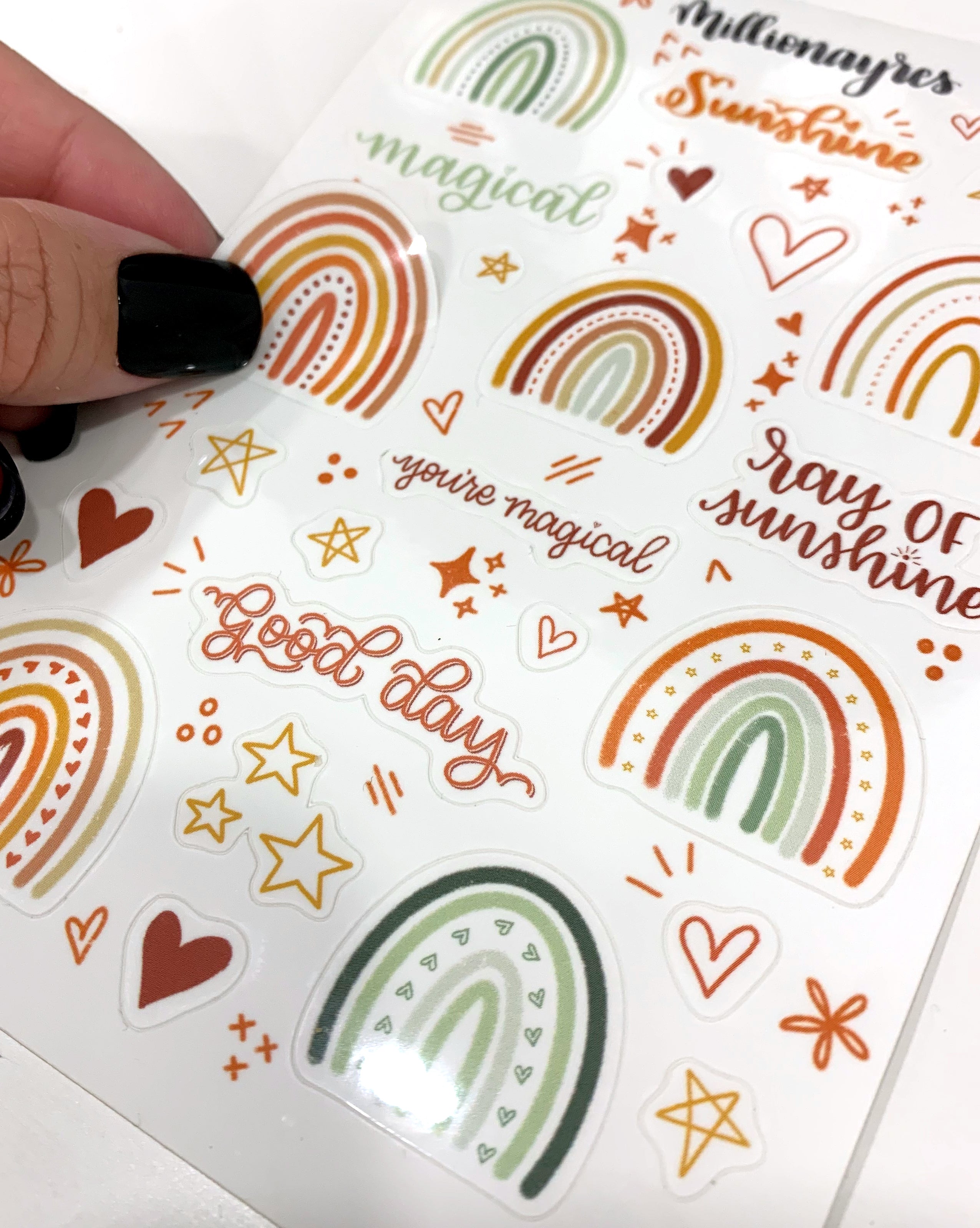 Rainbow Sticker Sheet – MillionAyres Handmade