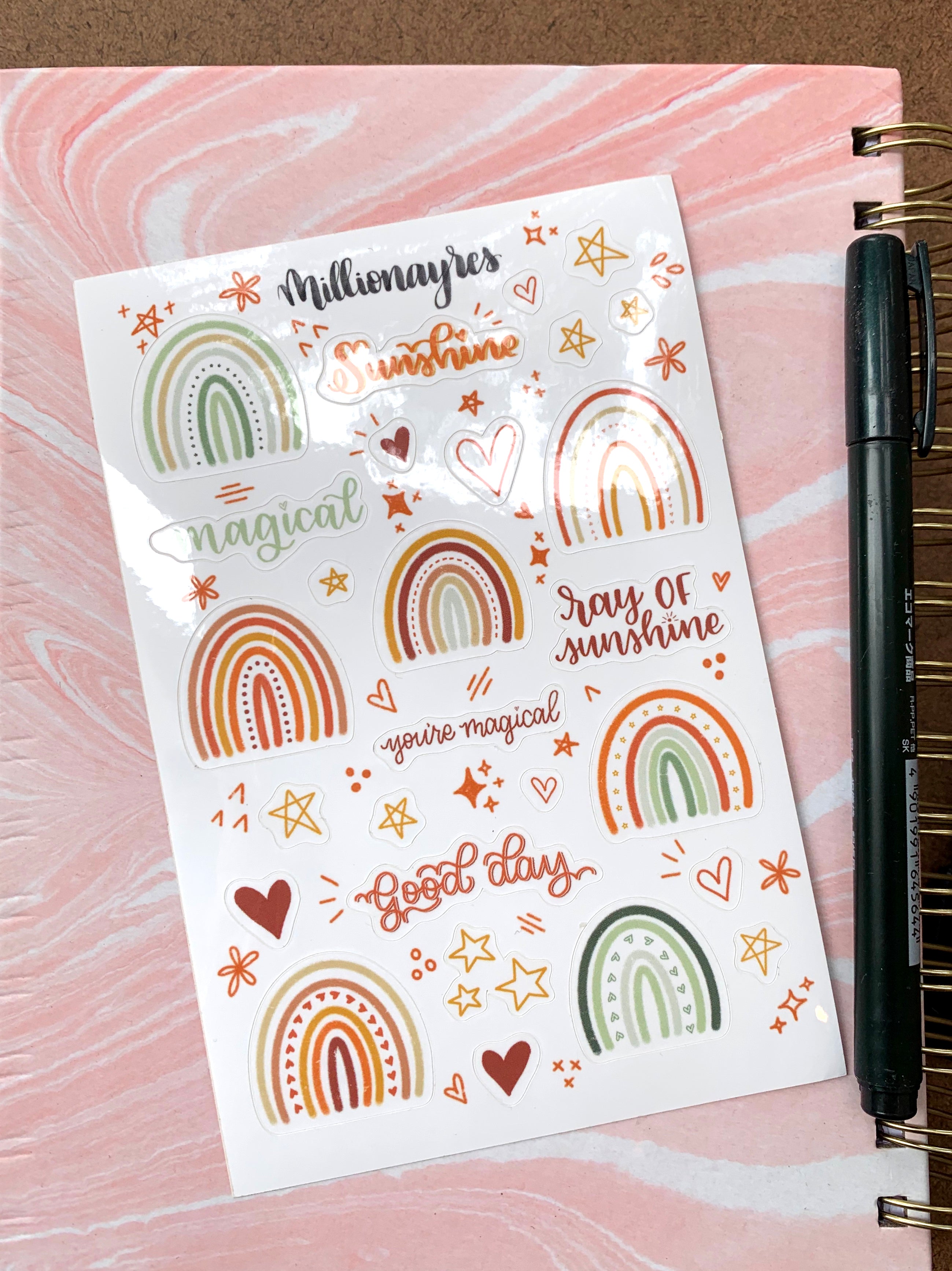Rainbow Sticker Sheet – MillionAyres Handmade